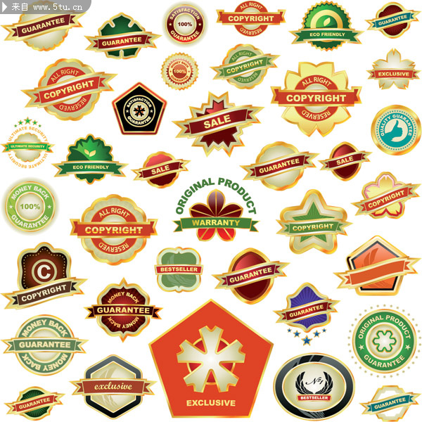 一些实用的label矢量素材-矢量素材-百图汇设计素材