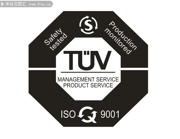 TUV认证标志矢量模板 ISO9001标志下载-矢量素材-百图汇设计素材