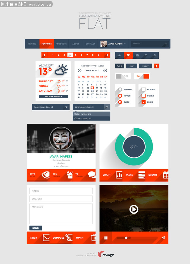 图片生产长投影效果ps动作-Long Shadow action-笔刷滤镜插件软件-百图汇设计素材