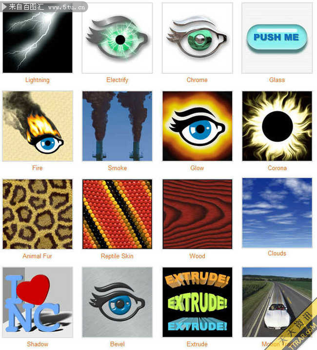 著名PS眼睛糖果滤镜Alien Skin Eye Candy V7.1.0.1191版-笔刷滤镜插件软件-百图汇设计素材